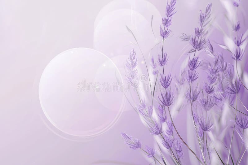 Desaturated Soft Lavender Background Minimalist Circle Element Creates ...