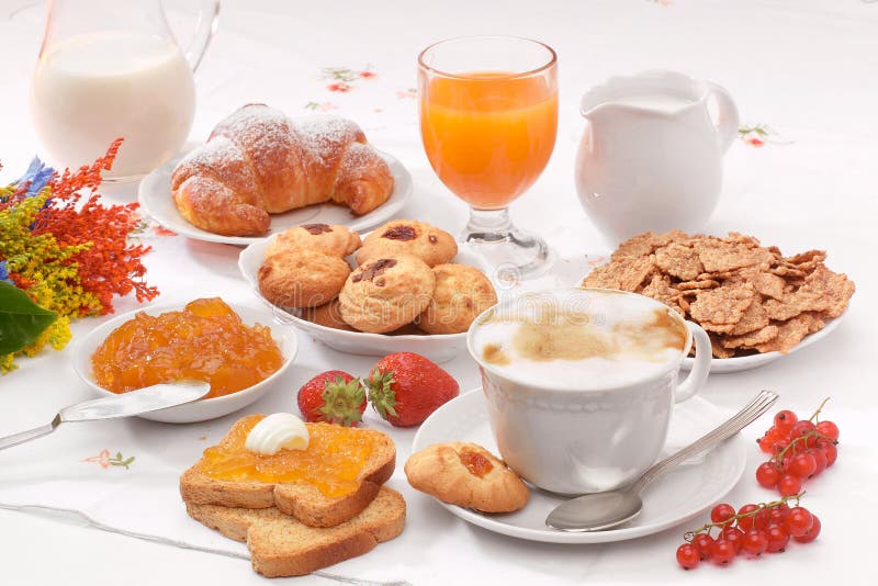 Desayuno imagen de archivo. Imagen de italiano, mantequilla - 8209589