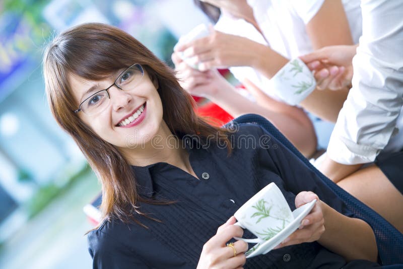 Descanso para tomar café foto de archivo. Imagen de charla - 7640648