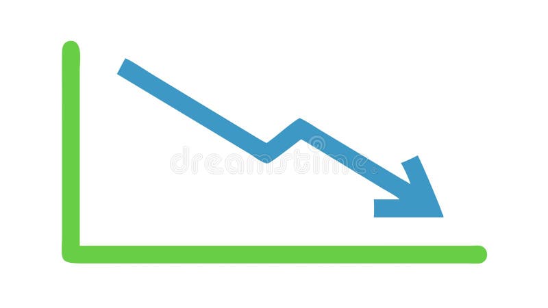 Decline Chart Icon Illustrating Decrease Stock Illustrations – 111 Decline Chart Icon ...