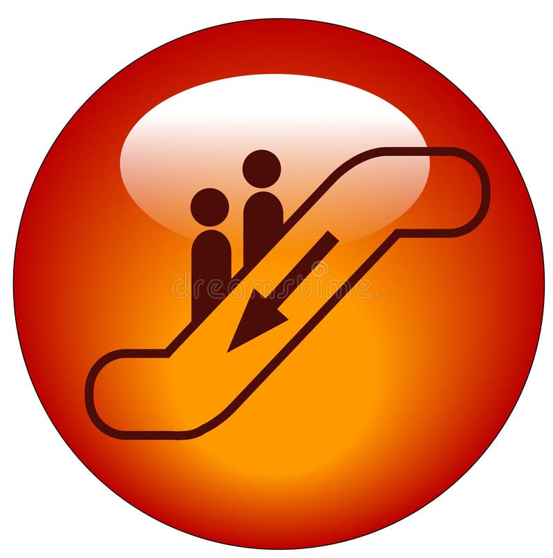 Descendre Le Graphisme D'escalator Illustration de Vecteur ...