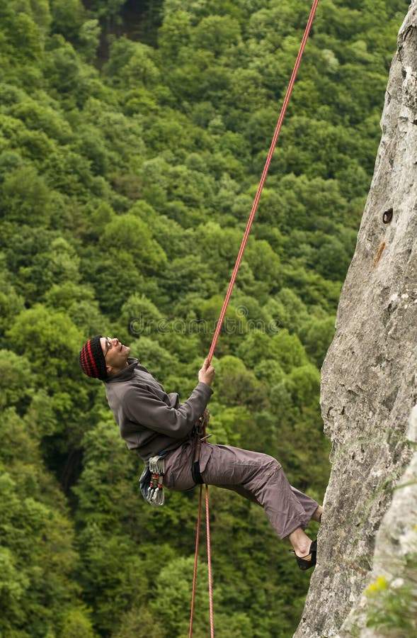Rock Climbing stock photo. Image of extreme, gear, hands - 18013616