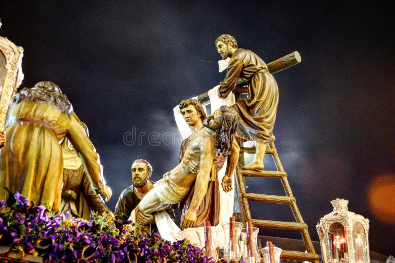 The Descent of Jesus from the Cross Stock Image - Image of male, bible ...