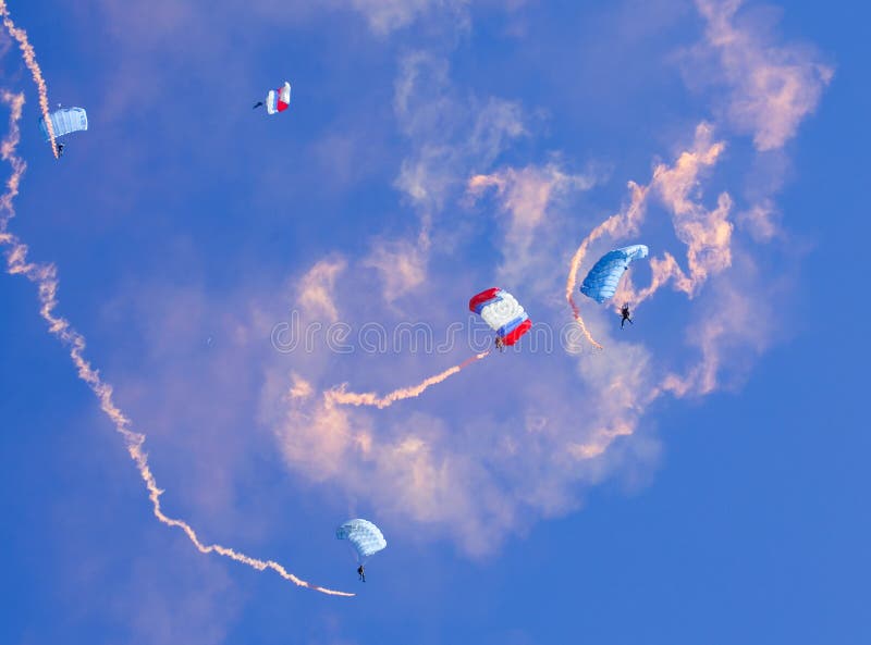 Descent by parachute stock image. Image of activity, flying - 42795939