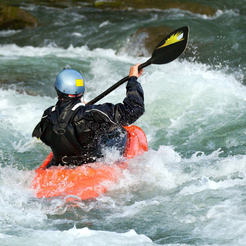 Descent into rapids editorial photography. Image of kayak - 169610617