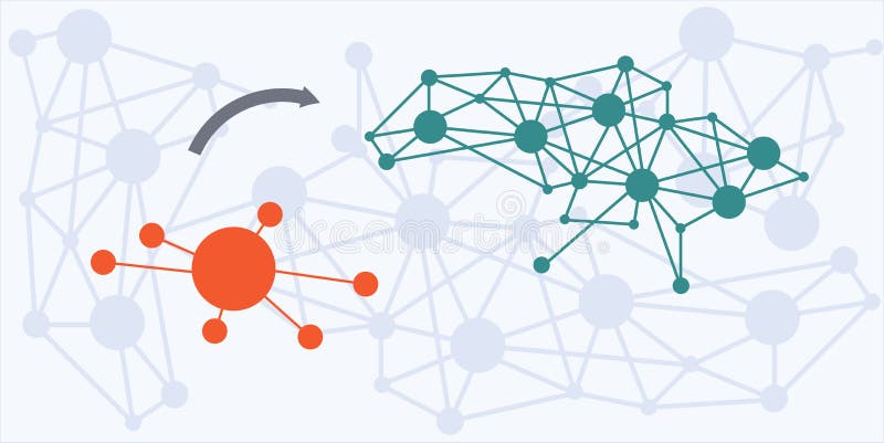 Descentralización Horizontal Ilustración del Vector - Ilustración de ...