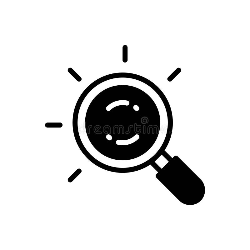 Black Solid Icon for Described, Define and Represented Stock Vector ...