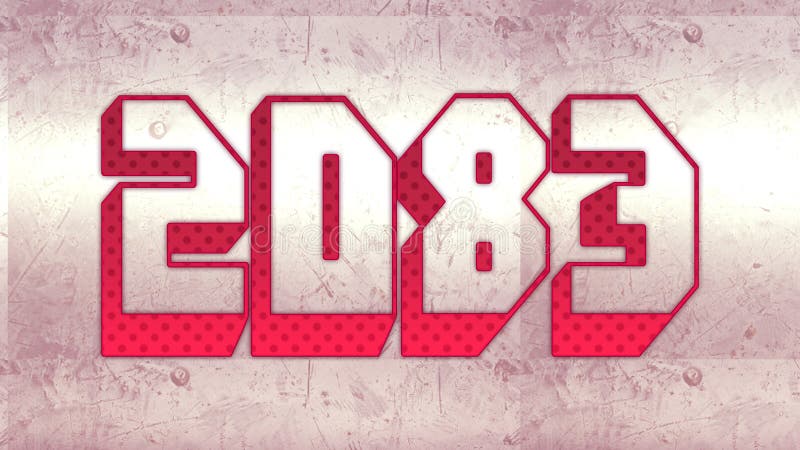 Cute 3d Bold Outline Pink Number Design of 2083 on White Background ...