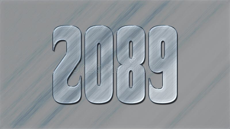 3D Glass Effect Number Design of 2089, Glassy Background. Stock ...