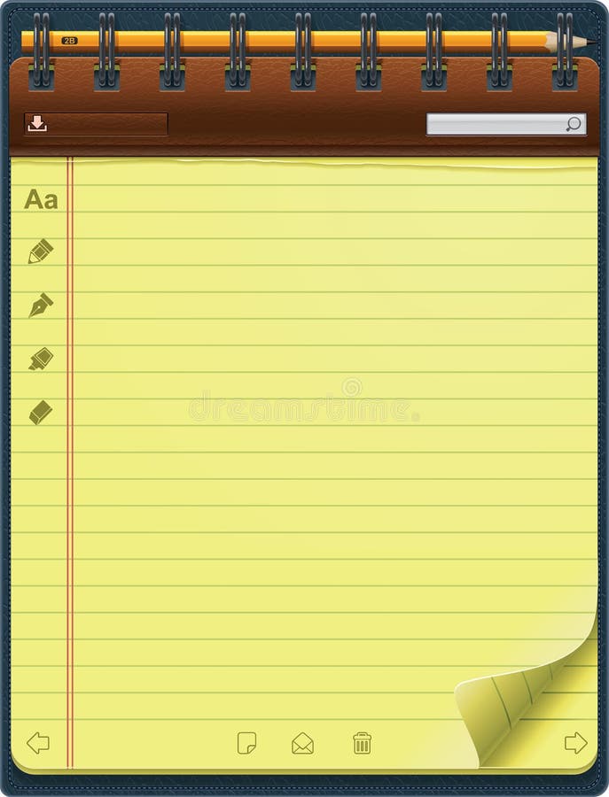 Descripteur De Bloc-notes De Vecteur (vertical) Illustration de Vecteur ...