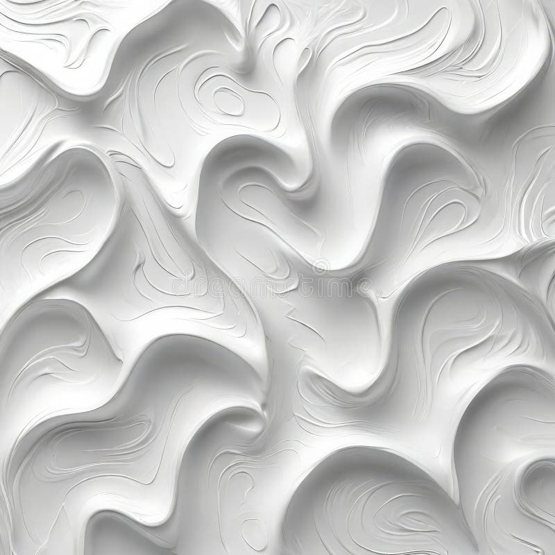 Description: Abstract White Swirl Pattern with Textured Waves and ...