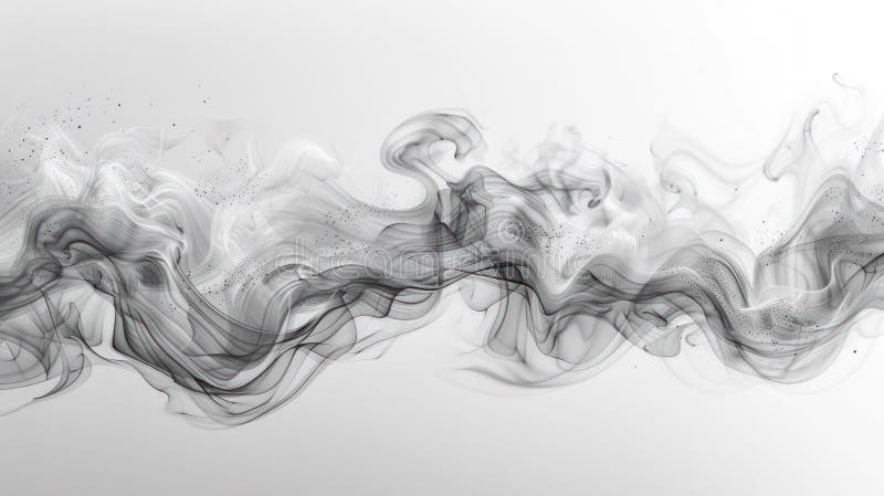 Abstract White Smoke Curve Wave on Isolated White Background Stock ...