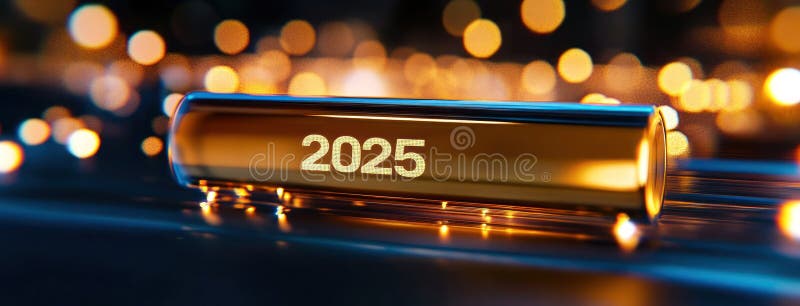 Elegant 2025 Progress Bar Loading with Blurred Lights and Dark Tones ...