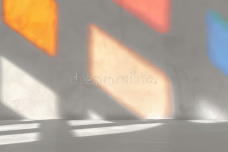 Organic Drop Diagonal Shadow of Art Deco Stained Glass Window Overlay ...