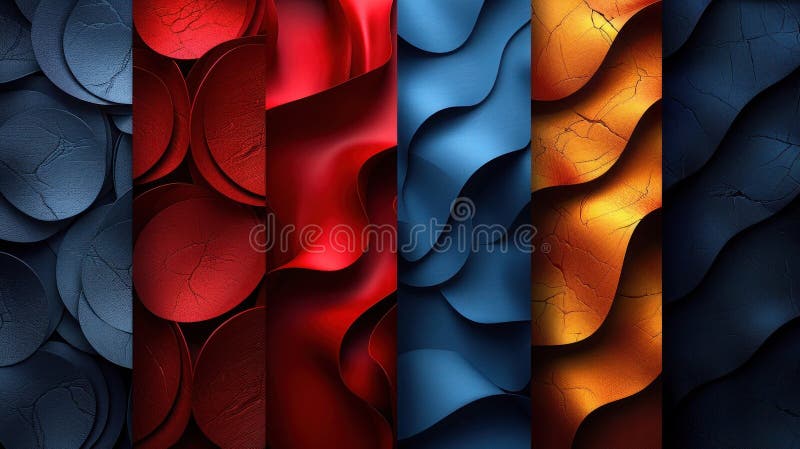 Set of Four Seamless Geometric Patterns - Simple Repetitive Vector ...