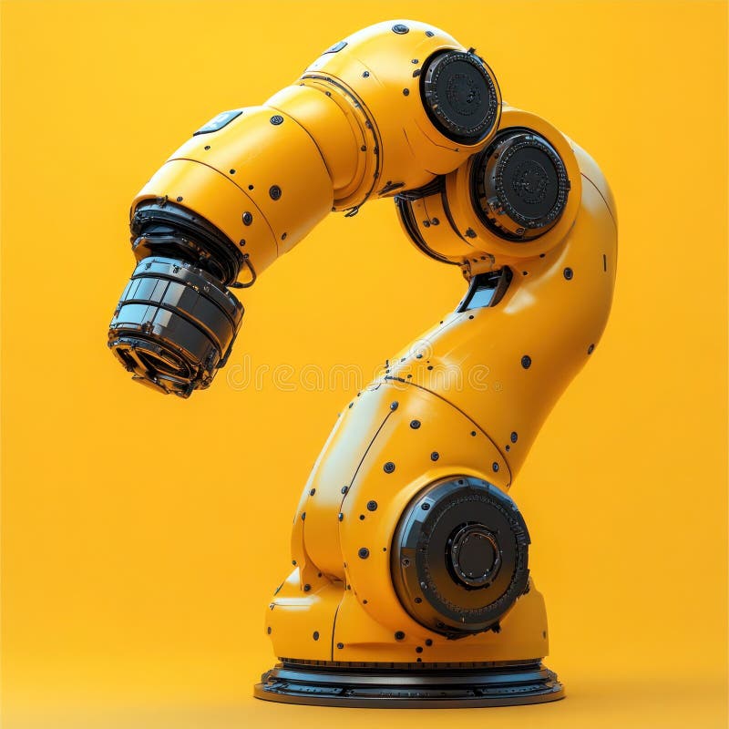 Advanced Robotic Arm Technology Isolated on White Background Stock ...