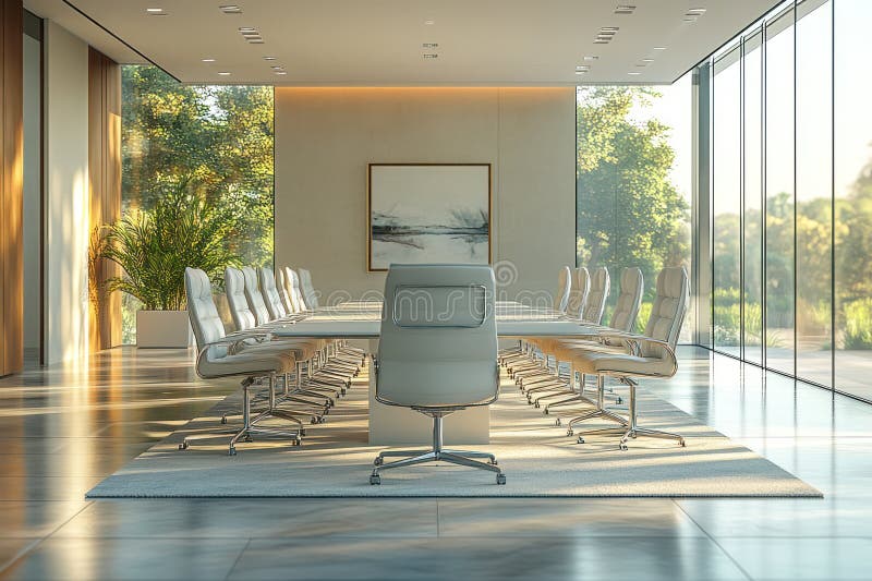 Contemporary Corporate Boardroom Interior Design Concept 3D Render ...