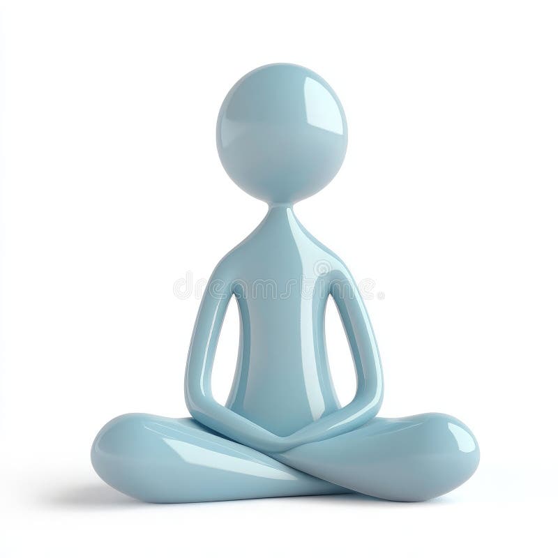 Serene Blue Figure in Lotus Pose: a Symbol of Peace and Mindfulness ...
