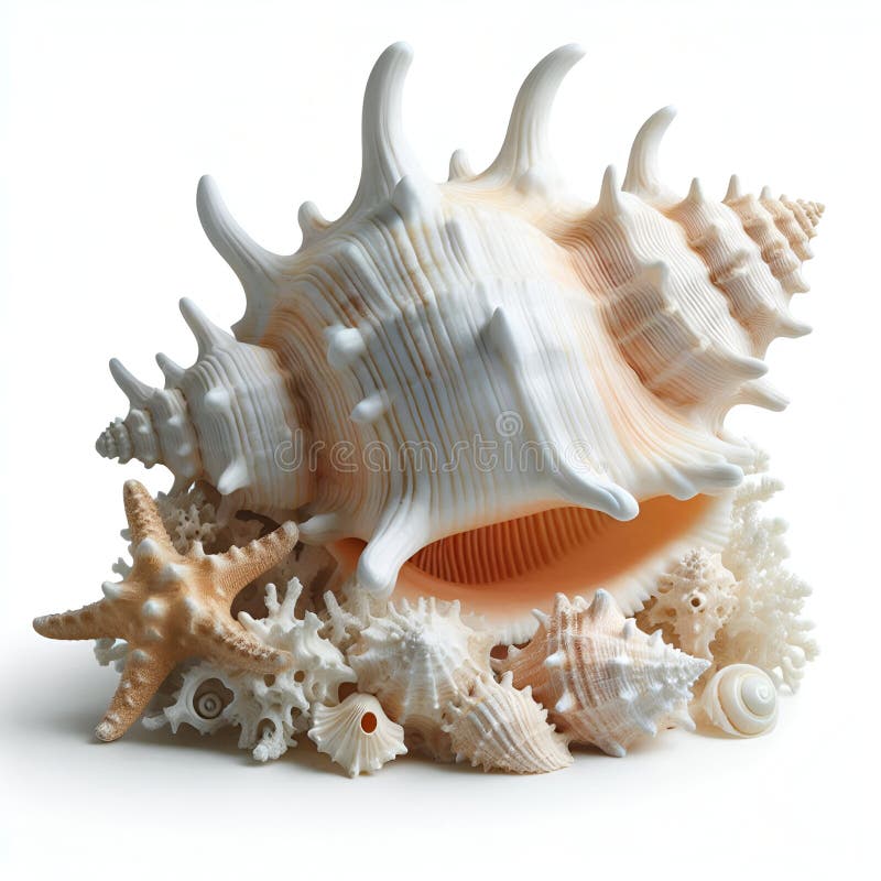 Marine Majesty: the Stunning Patterns of the Conch Shell, Generative AI ...