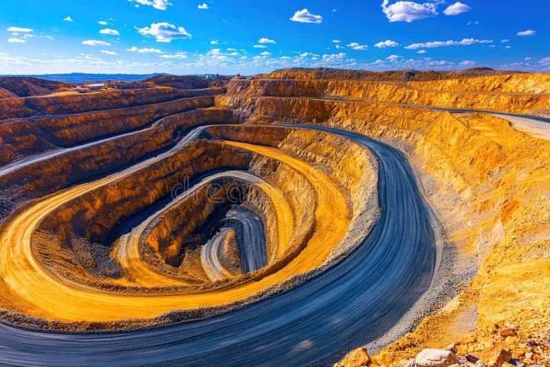 Remote Australian Gold Mine: Open Cut Operation with Mining Pit and ...