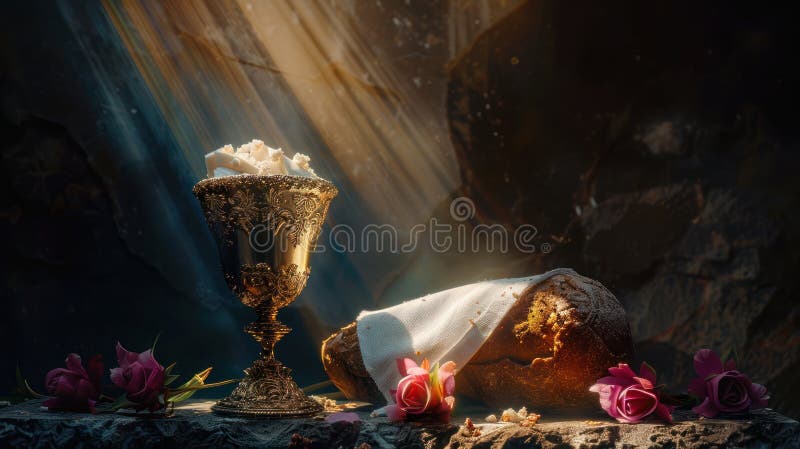 Communion: Holy Grail, Unleavened Bread, Chalice of Wine, Last Supper ...