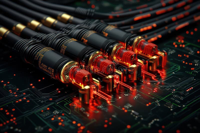 Flexible Network of Realistic Electrical Wires Stock Illustration ...