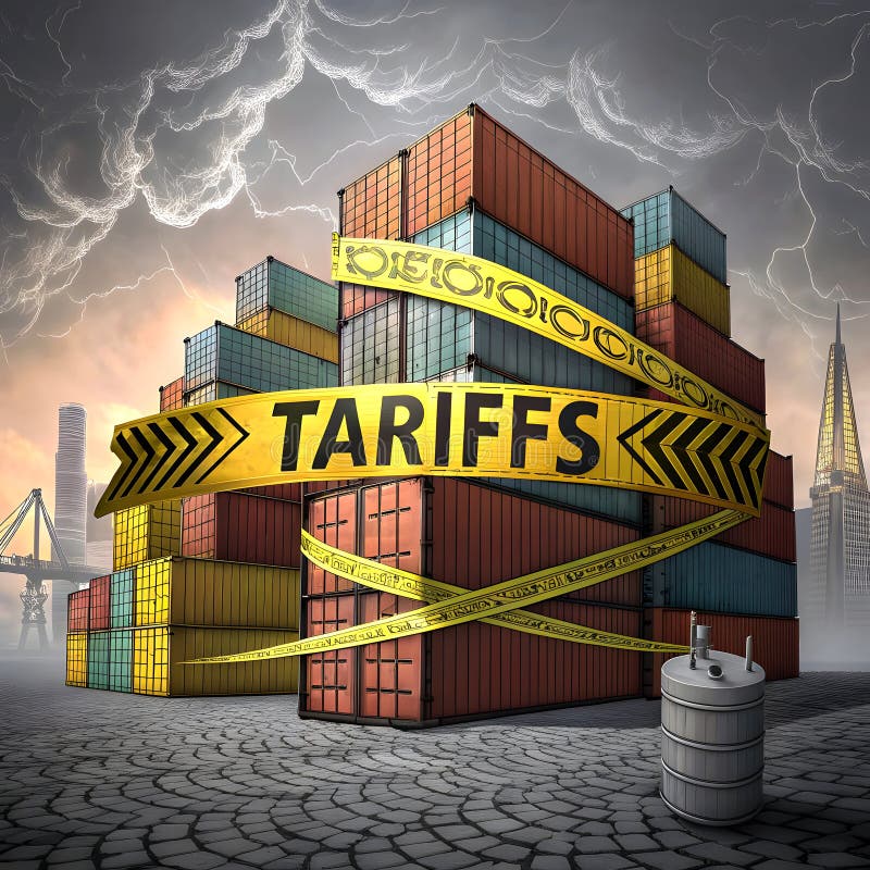 Impact of Tariffs on Global Trade and Container Shipping Costs Stock ...