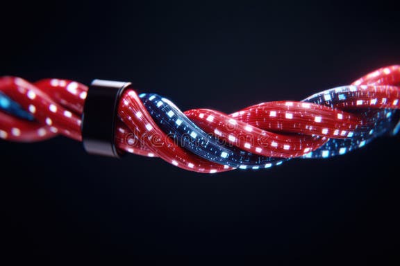 Flexible Network of Realistic Electrical Wires Stock Illustration ...