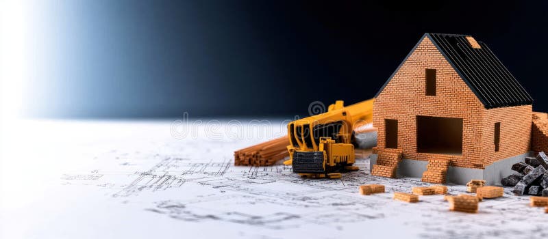 Brick House Building Project for Construction Industry Stock ...