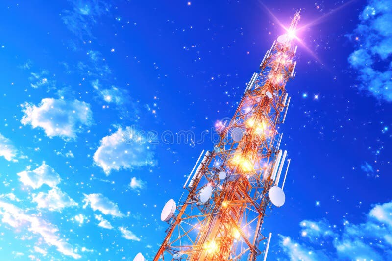 Telecommunication and Phone Base Station with TV and Wireless Internet ...