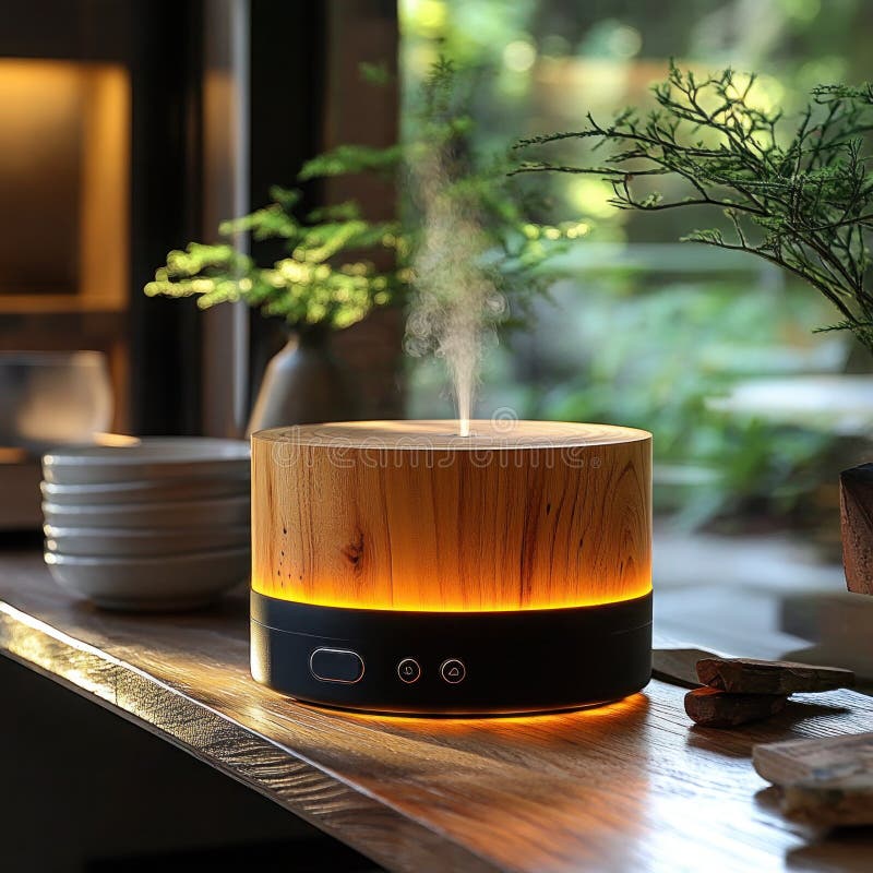 Electric Aroma Diffuser in the Room. Generative AI, Stock Image - Image ...