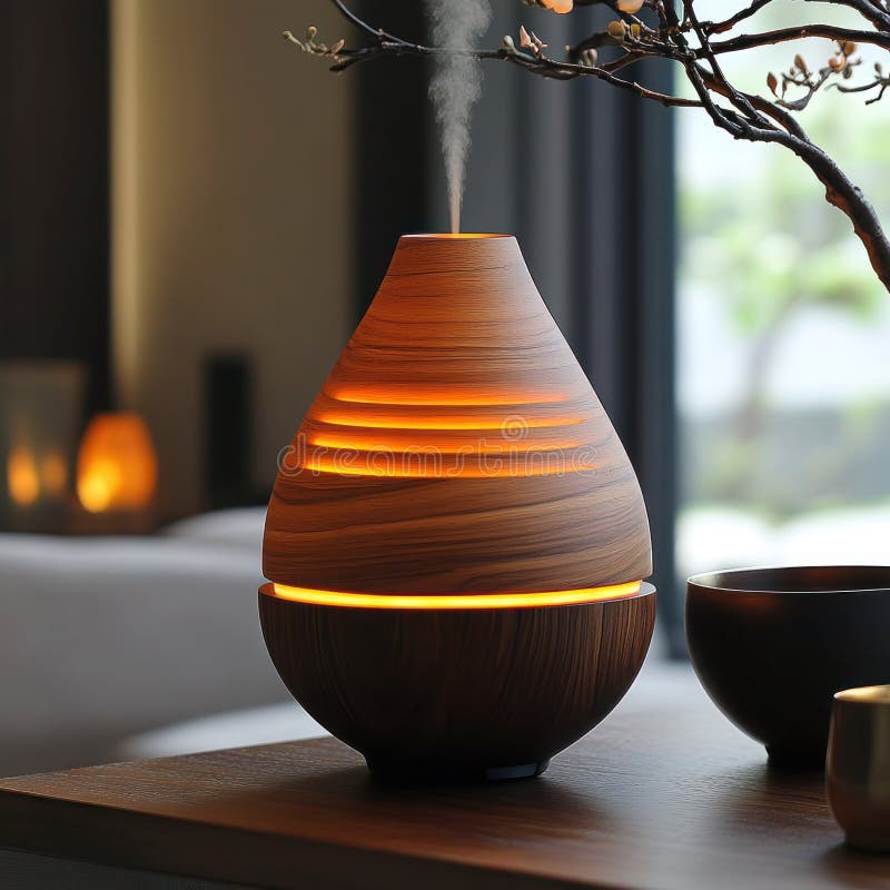 Electric Aroma Diffuser in the Room. Generative AI, Stock Image - Image ...