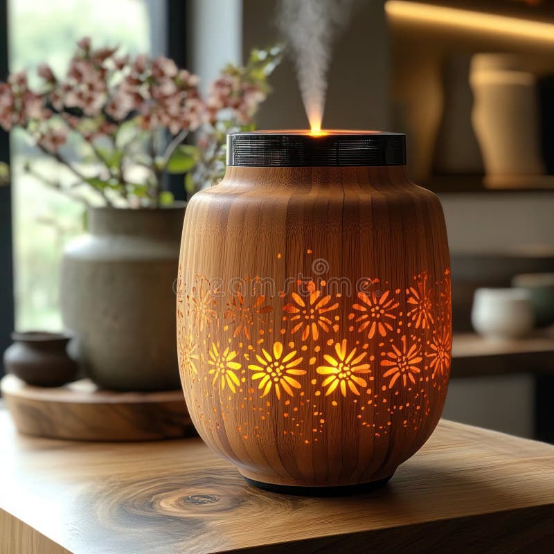 Electric Aroma Diffuser in the Room. Generative AI, Stock Image - Image ...