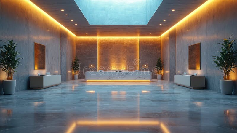Sophisticated Contemporary Lobby Interior Design Created with AI ...