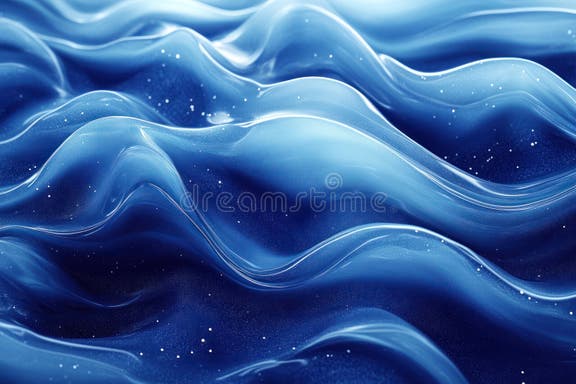 Blue Abstract Organic Waves Texture Background Stock Illustration ...