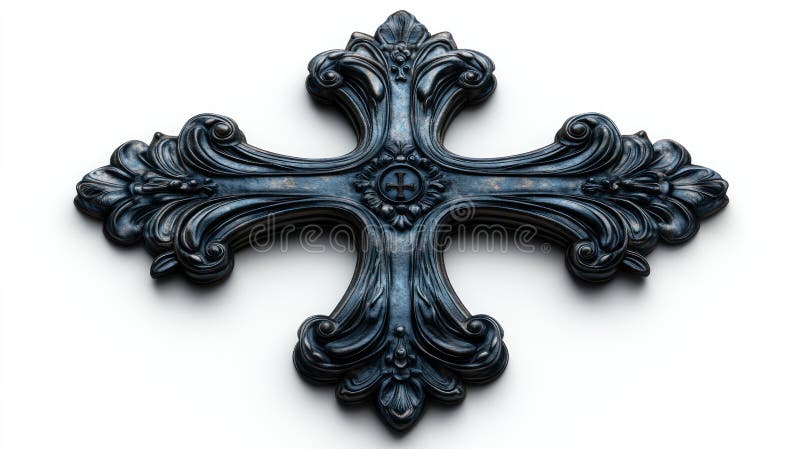 Black Christian Eucharistic Fish Symbol Logo with Cross Emblem on White ...