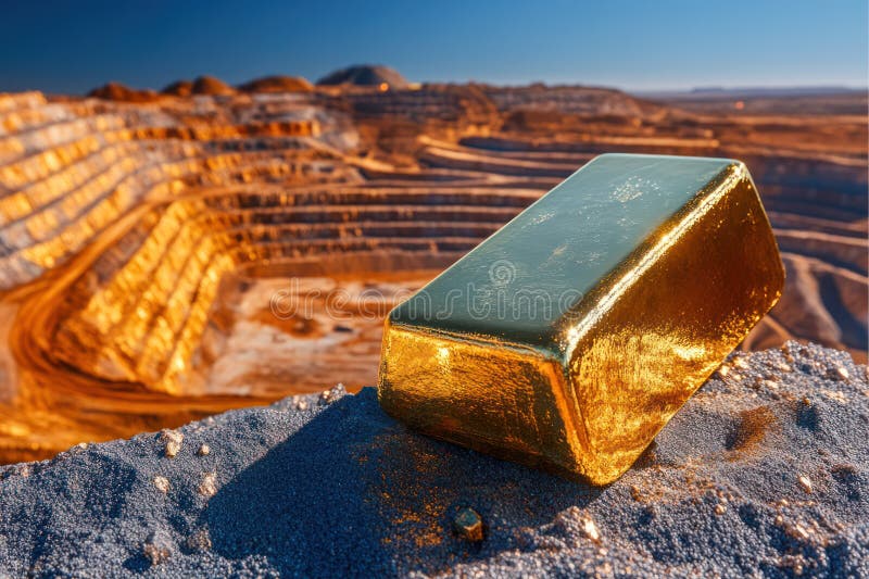 Remote Australian Gold Mining Operation with Open Cut Pit and Spoil ...