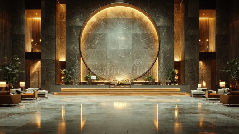 Contemporary AI-Generated Lobby Interior Design with Elegant Modern ...
