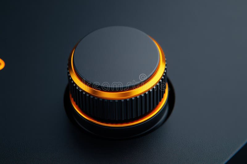 Circular Metal Button with Histogram Design Stock Illustration ...