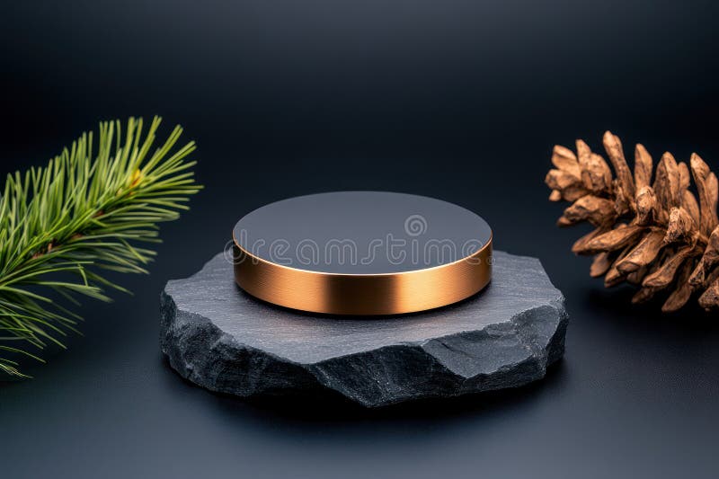 Circular Metal Button with Histogram Design Stock Illustration ...