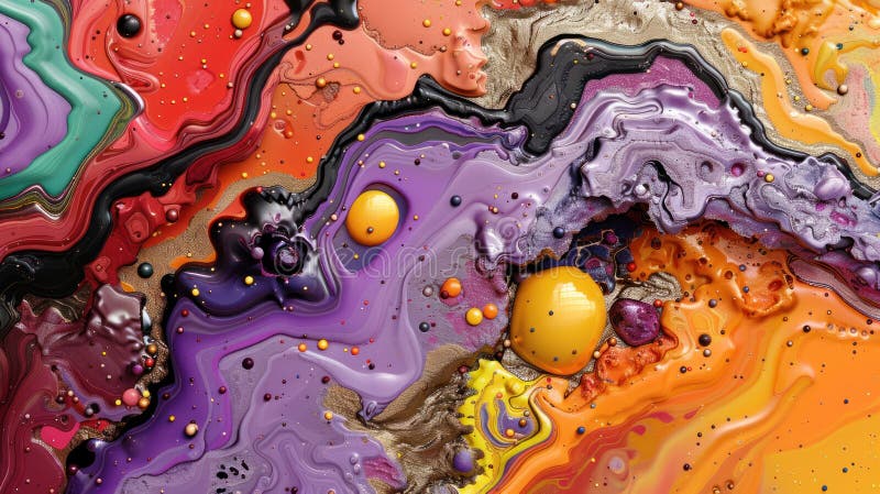 Dynamic Fluidity: Vibrant Abstract Background with Bold Colors and ...