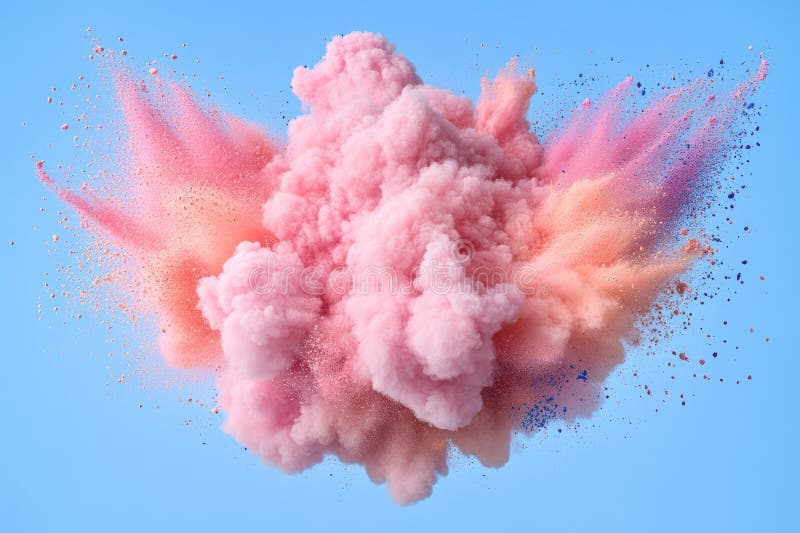 Vibrant Powder Explosion with Colorful Paint Splashes Stock ...