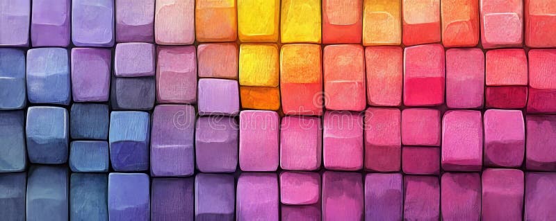 The Description of this Visual Arrangement is a Colorful Grid Design ...