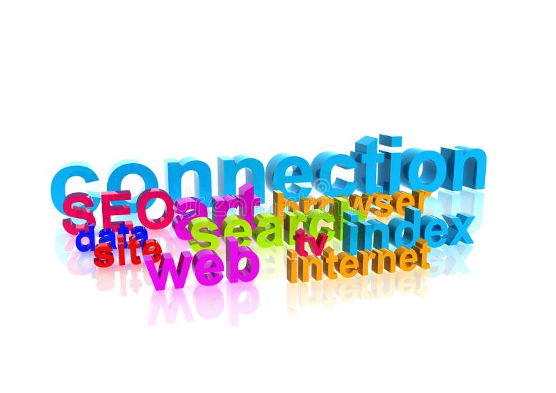 Seo 3d Text with Growing Arrow Stock Vector - Illustration of internet ...