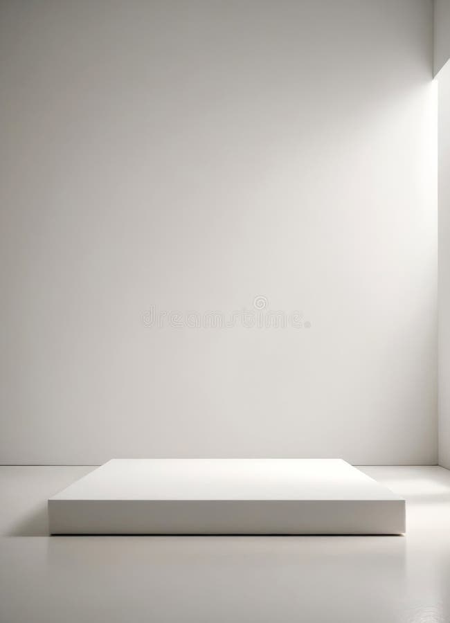 White Rectangular Stand for Displaying Products - on the Background of ...