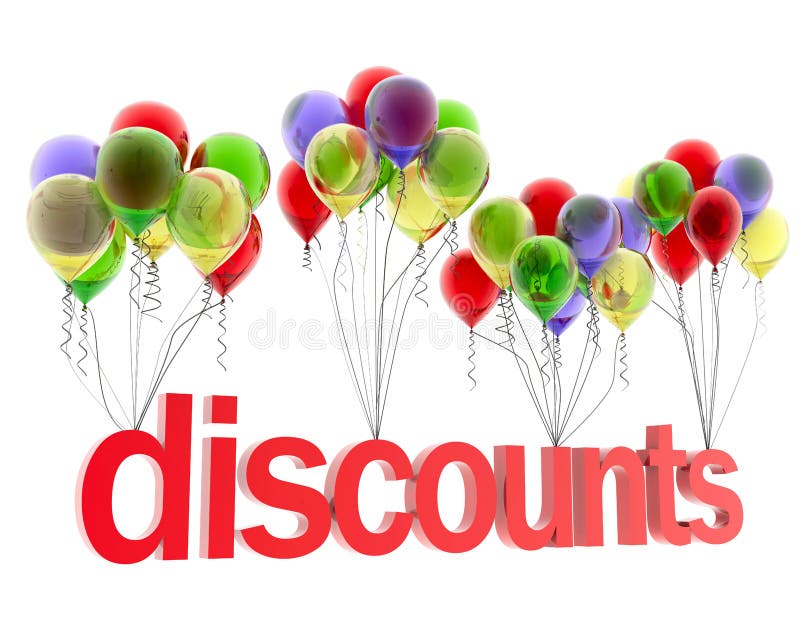 Palabra Del Descuento En Blanco Stock de ilustración - Ilustración de ...
