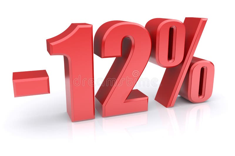 Descuento Del 12% En Un Blanco Stock de ilustración - Ilustración de ...