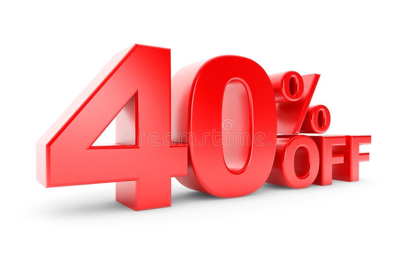 Descuento el 40 por ciento stock de ilustración. Ilustración de cálculo ... Descuento el 40 por ciento stock de ilustración. Ilustración de cálculo ...