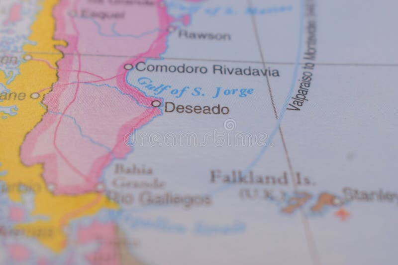 Deseado on the World Map-Geo Political Map Stock Photo - Image of ...