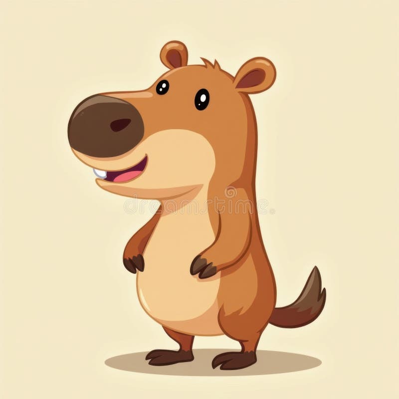 Desen Animat Capybara Drăguț Stock Illustration - Ilustrare din doodle ...